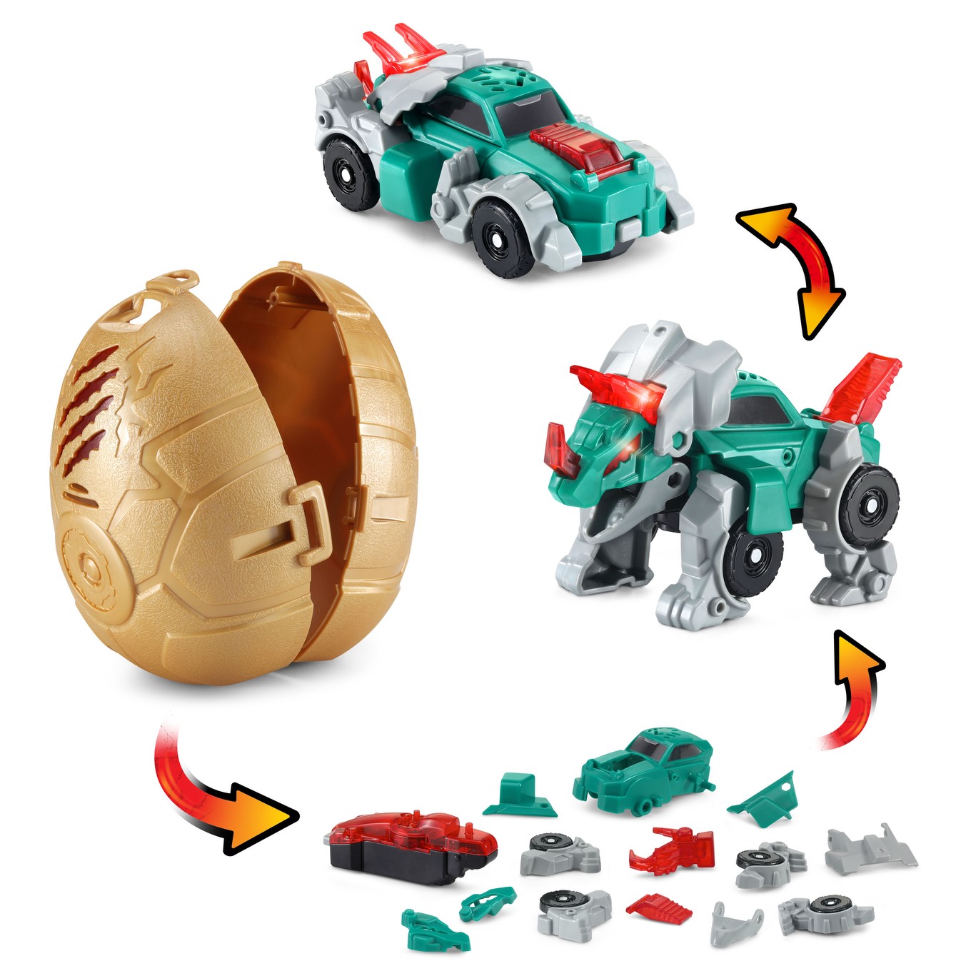 VTech® Switch & Go® Hatch & Roaaar Egg Triceratops Race Car ...